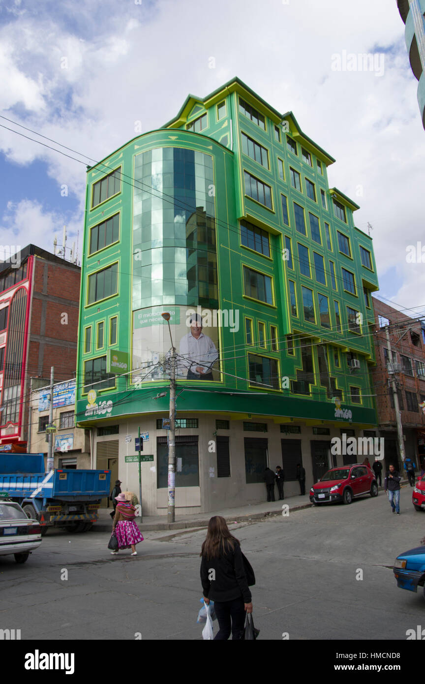 Chalet in El Alto, Bolivia, also called cholets Stock Photo - Alamy