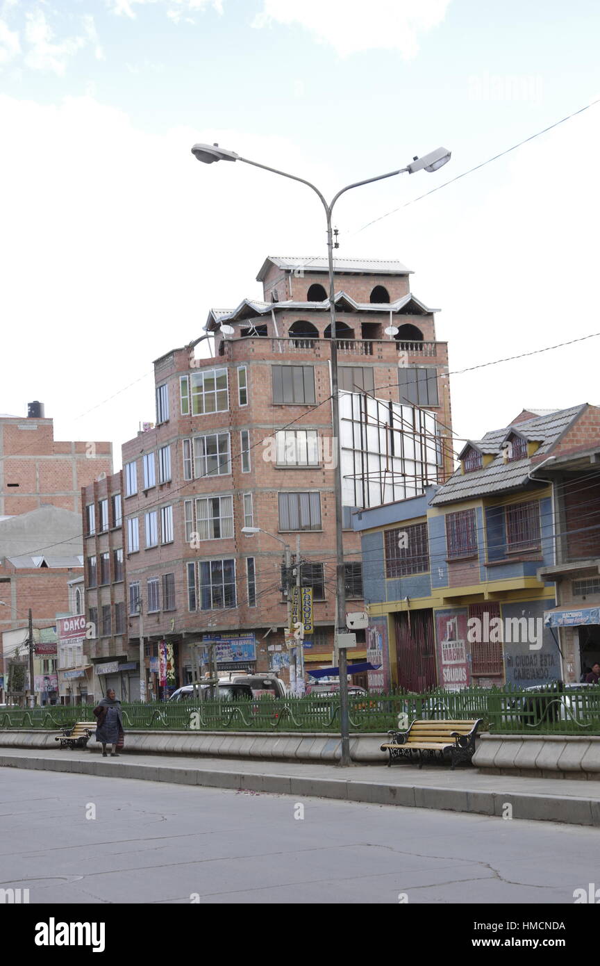 Chalet in El Alto, Bolivia, also called cholets Stock Photo - Alamy