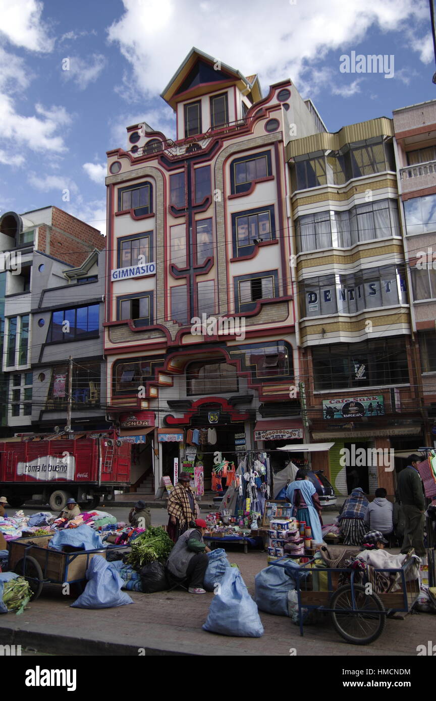 Chalet in El Alto, Bolivia, also called cholets Stock Photo - Alamy