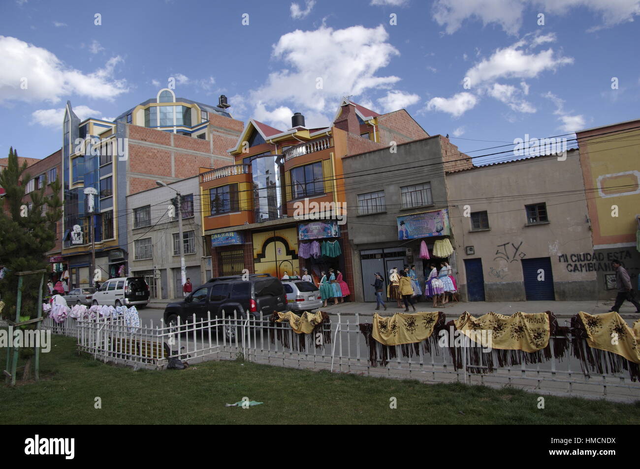 Chalet in El Alto, Bolivia, also called cholets Stock Photo - Alamy