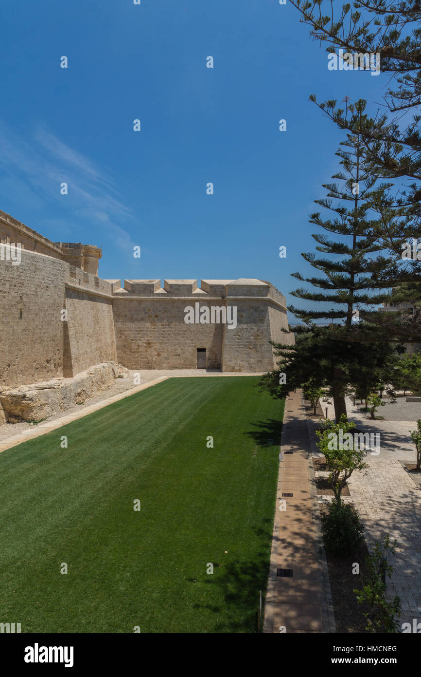 stone wall of a Rabat castle in Malta Stock Photo - Alamy