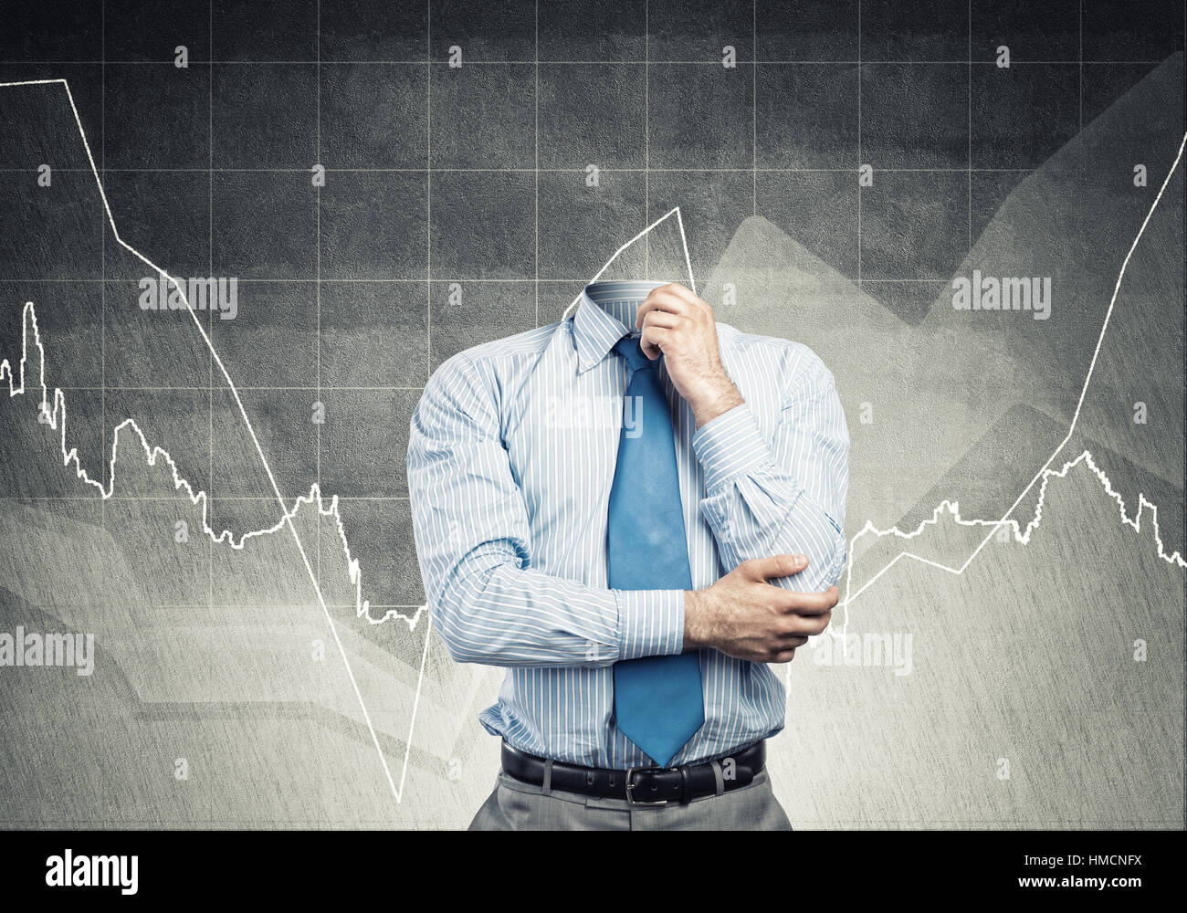 Headless pensive businessman Stock Photo - Alamy