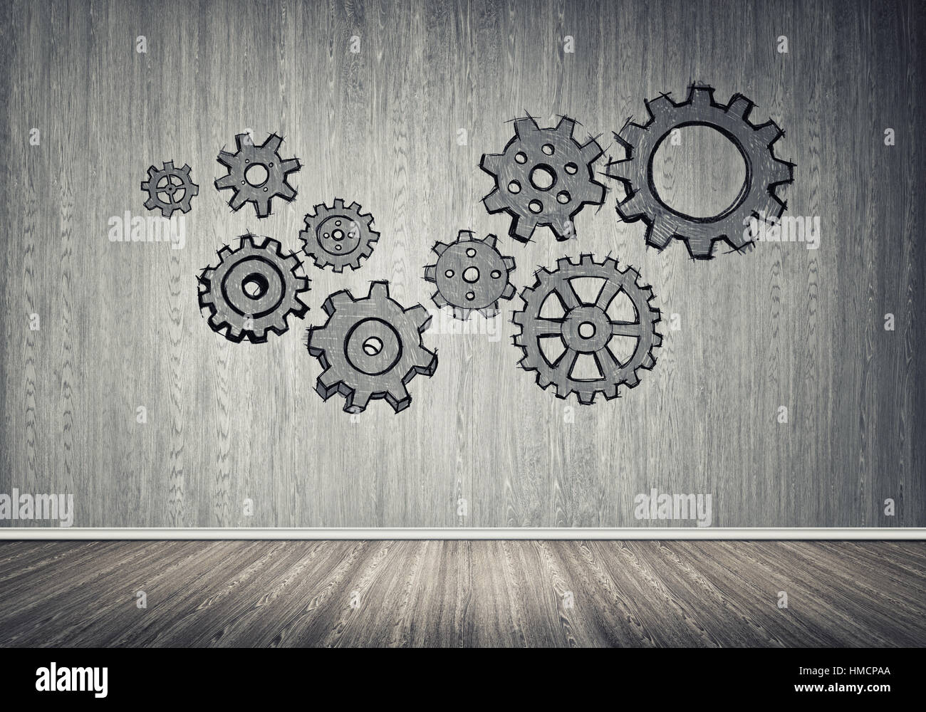 Gear mechanism as teamwork concept Stock Photo - Alamy