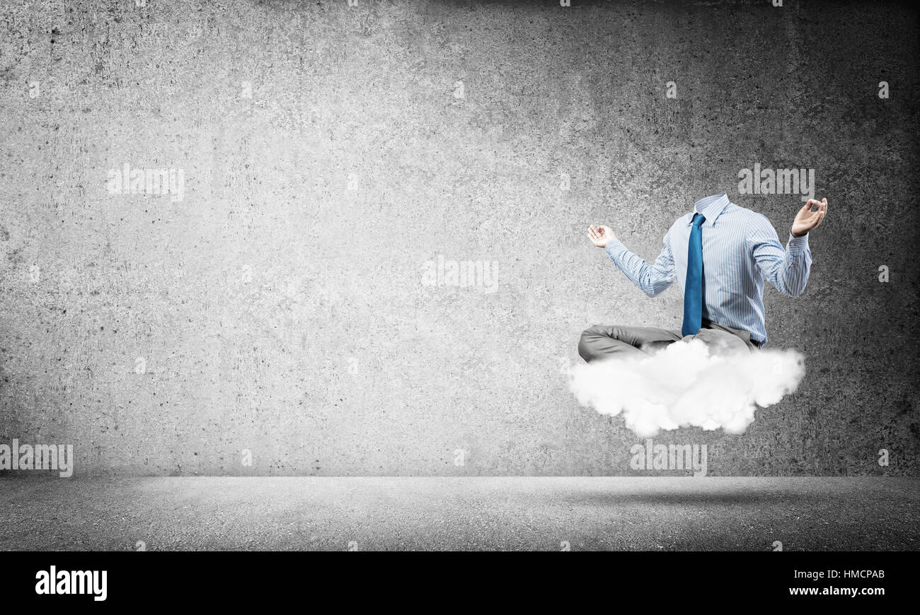 Businessman without head Stock Photo - Alamy