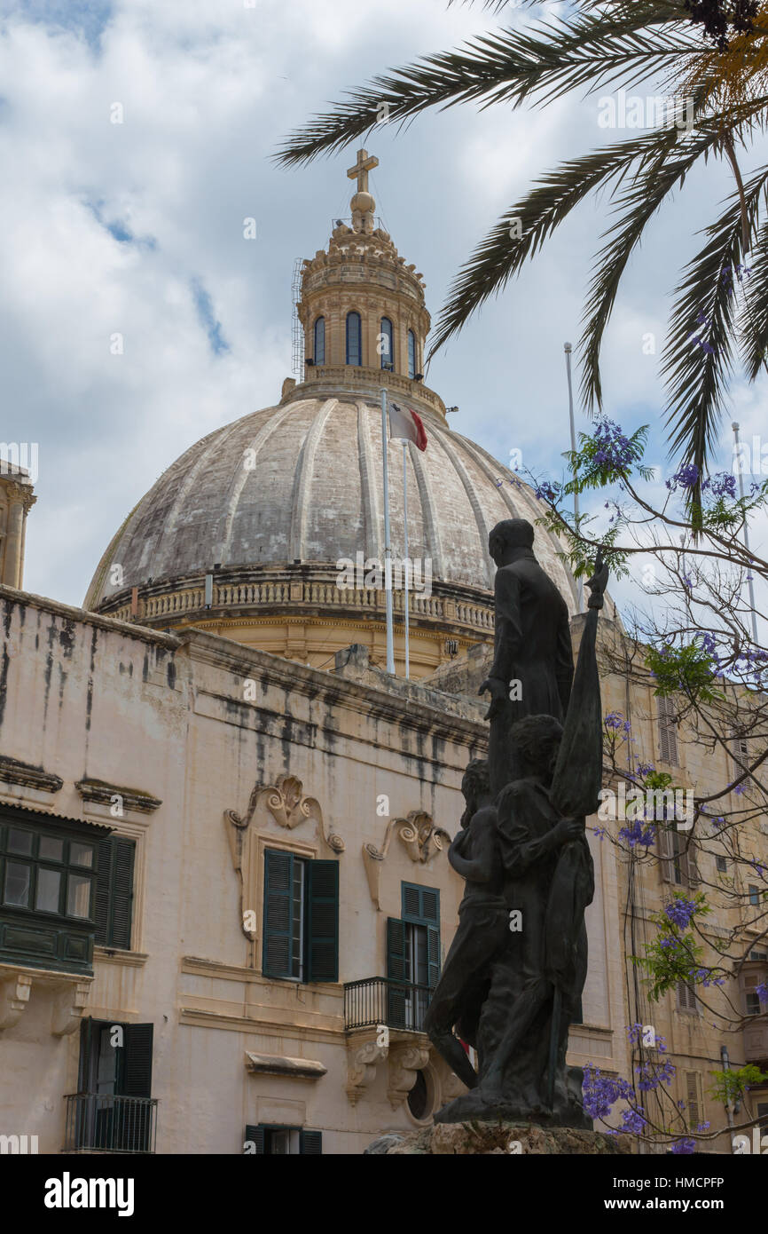 view of an official government building in Valletta, Malta Stock Photo ...