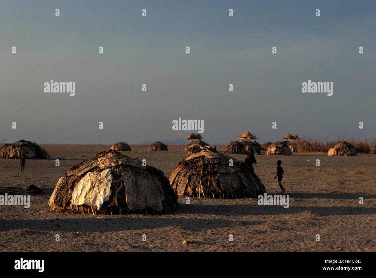 Huts in a semi-nomadic village, Omo Valley, Ethiopia Stock Photo - Alamy
