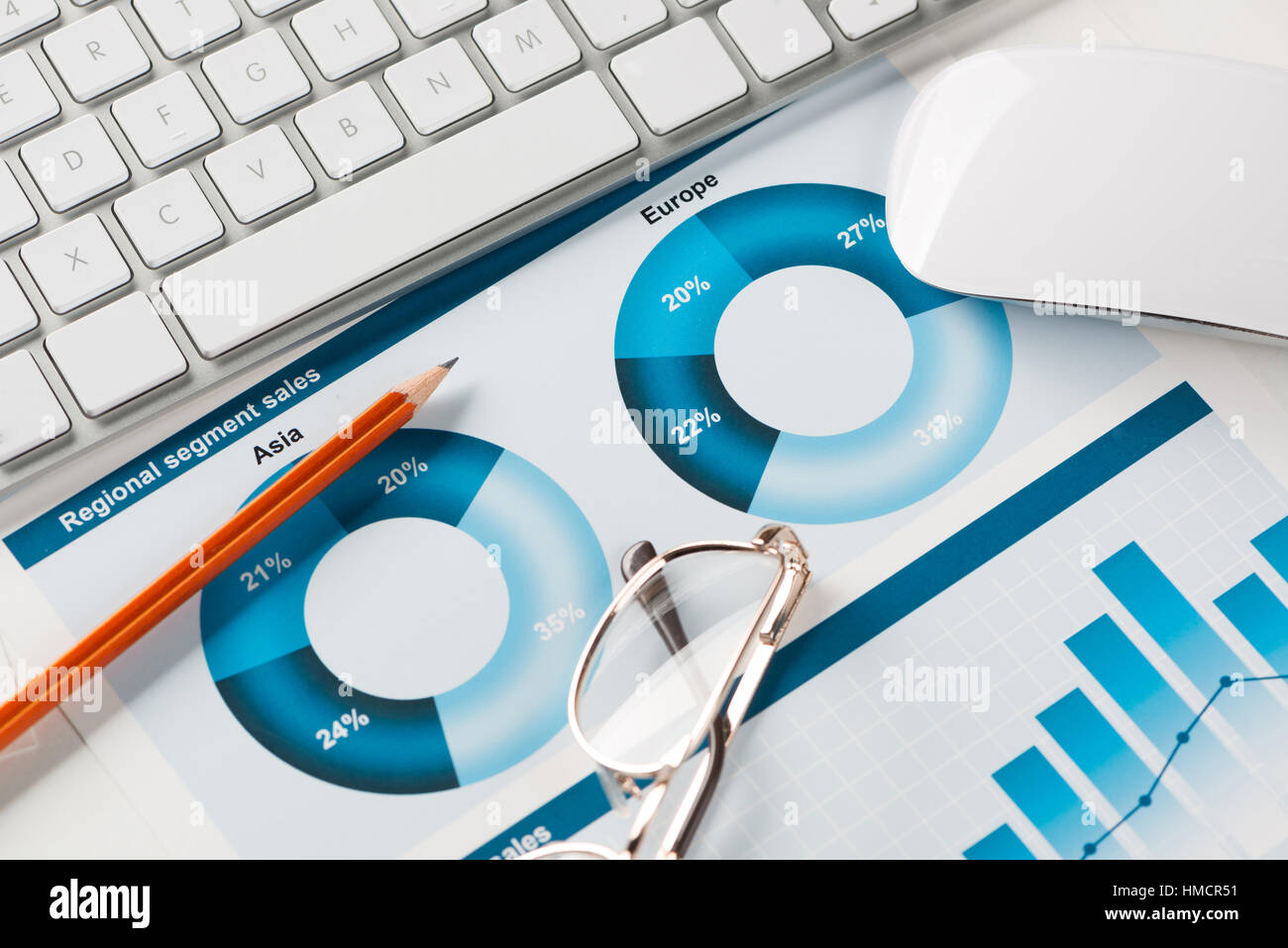 Preparing average sales report Stock Photo - Alamy