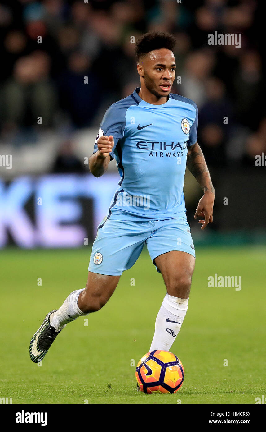 Manchester City's Raheem Sterlingduring the Premier League match at ...