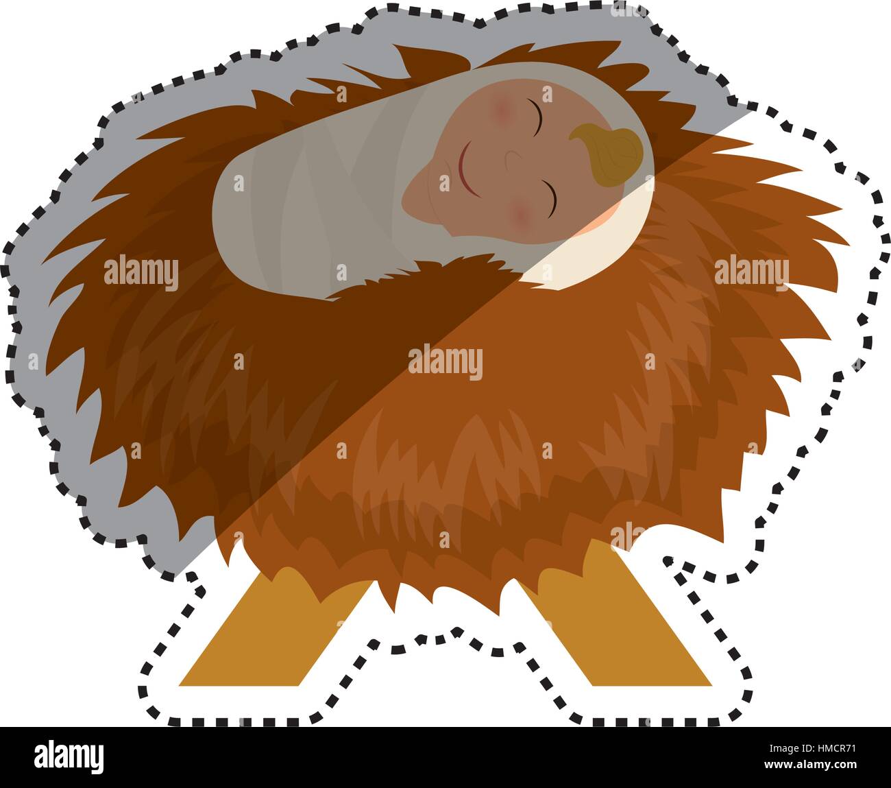 Christmas manger concept icon vector illustration graphic design Stock ...
