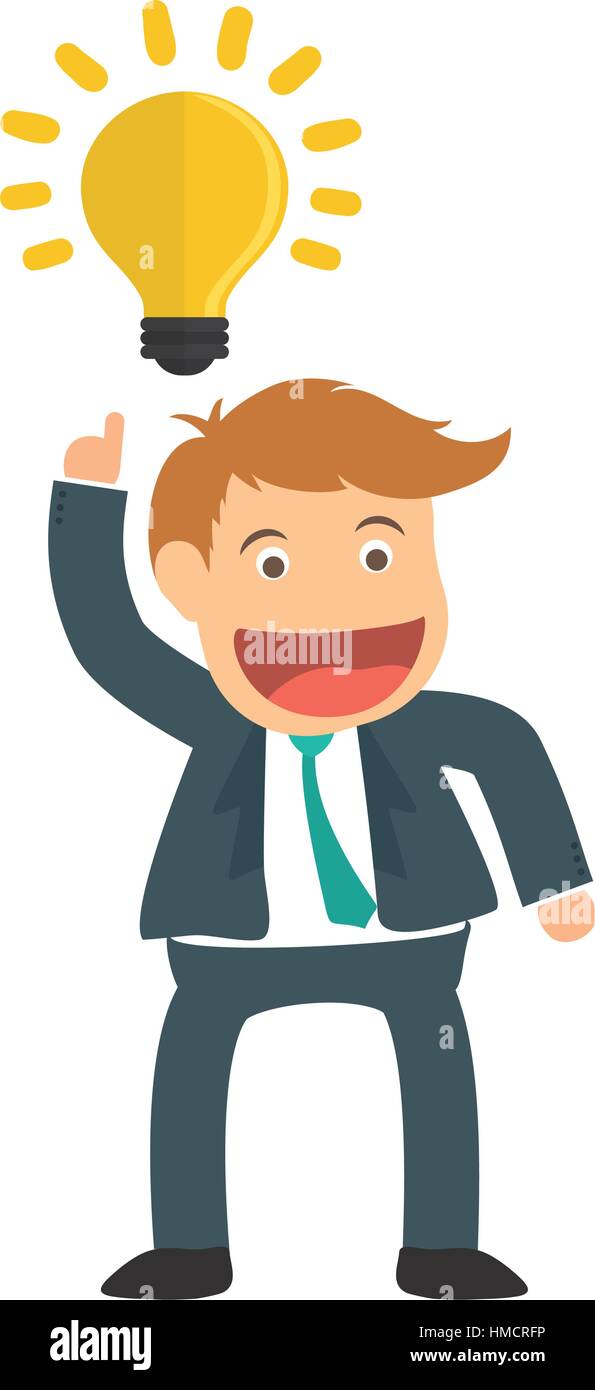 Successful businessman cartoon icon vector illustration graphic design ...
