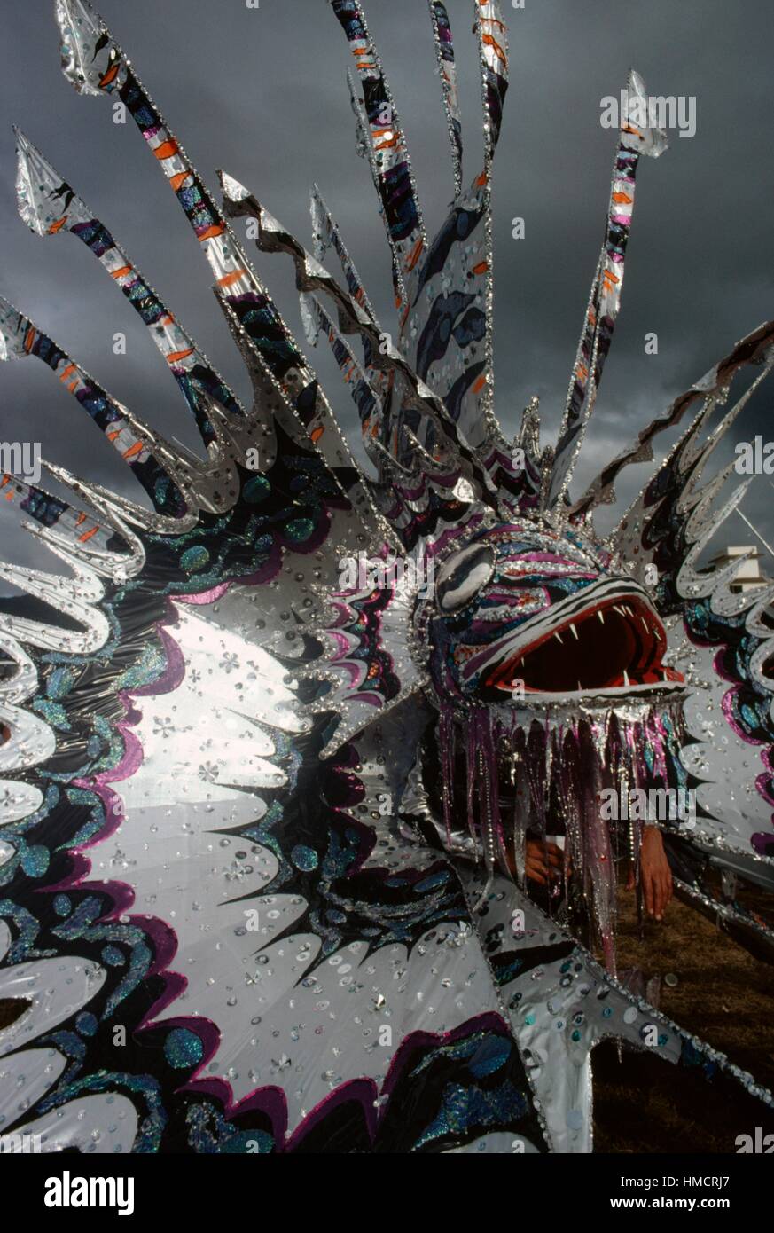 Carnival mask depicting a fish with big teeth, Port-of-Spain, Trinidad ...