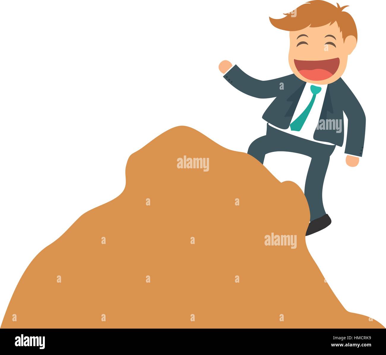 Successful businessman cartoon icon vector illustration graphic design ...
