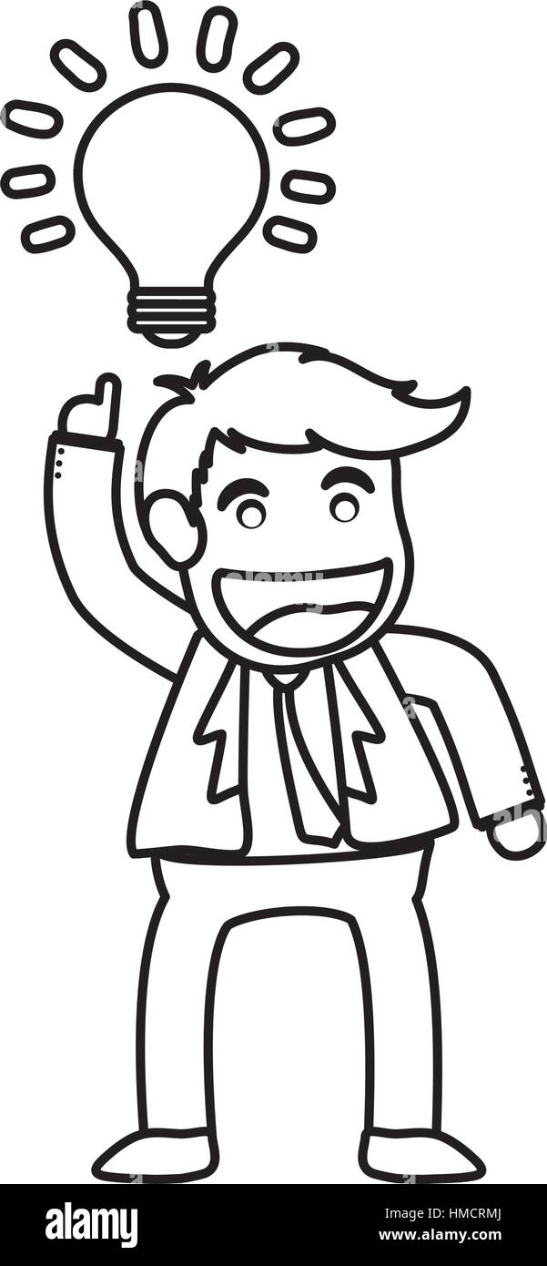 Successful businessman cartoon icon vector illustration graphic design ...