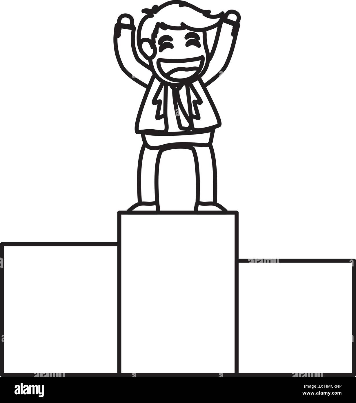Successful businessman cartoon icon vector illustration graphic design ...