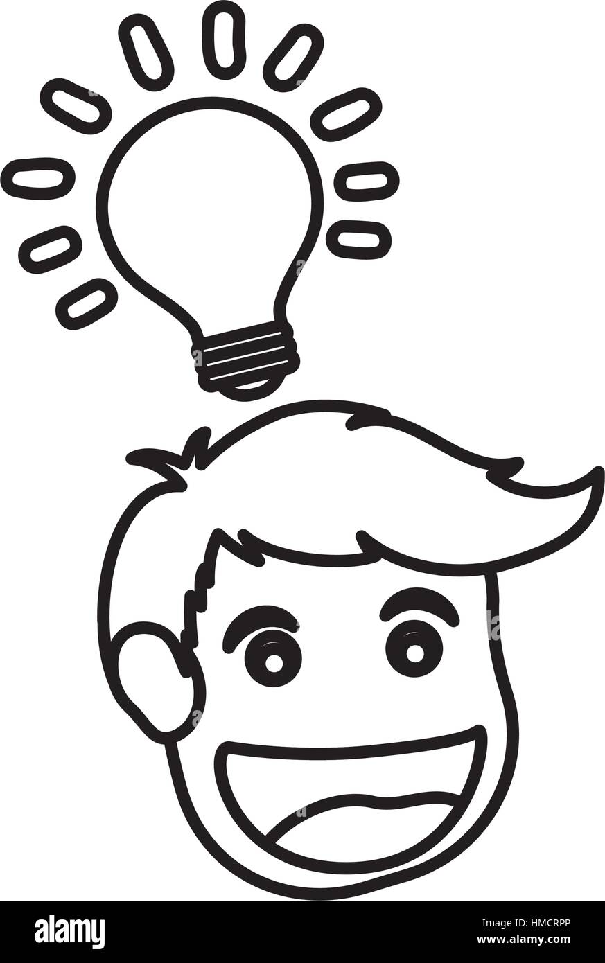 Man head cartoon icon vector illustration graphic design Stock Vector ...