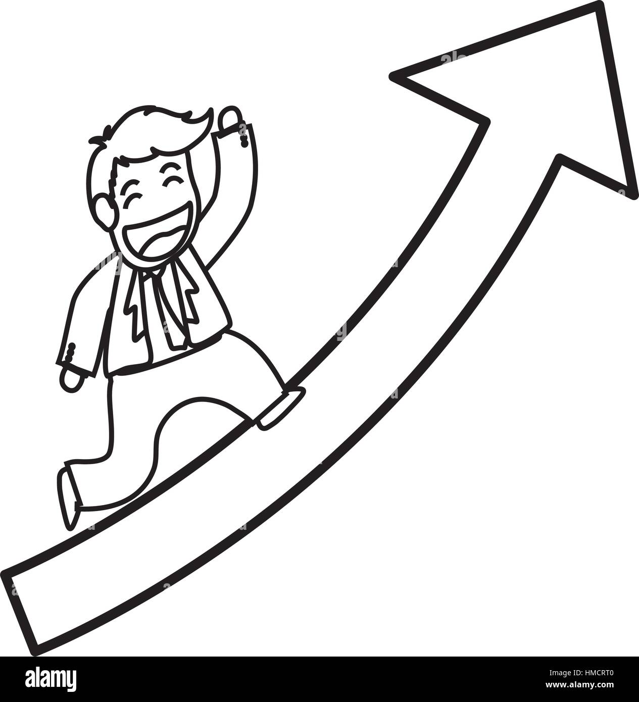 Successful businessman cartoon icon vector illustration graphic design ...