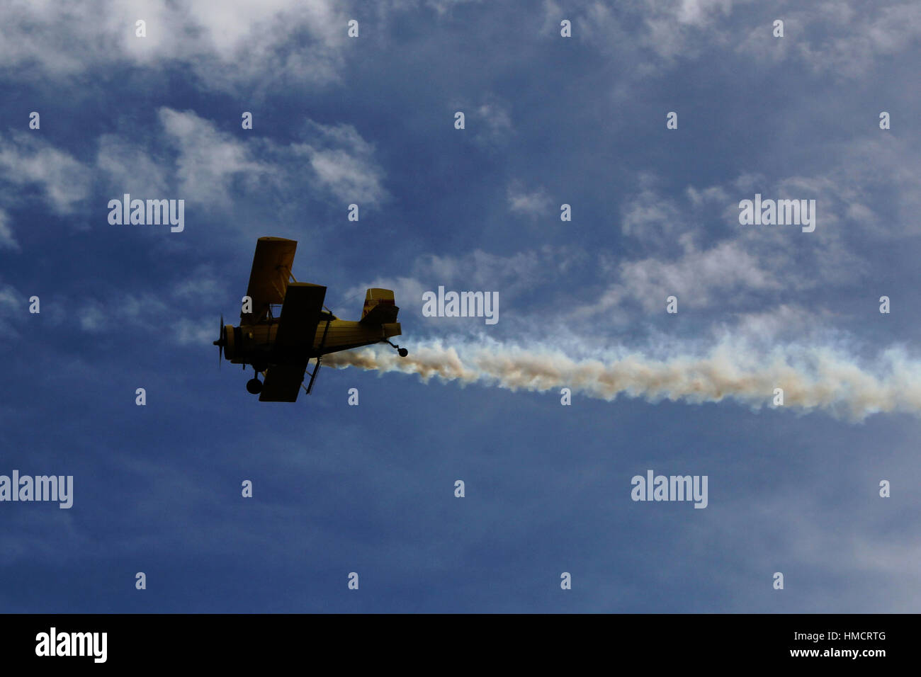 biplane cropduster in marin county Stock Photo - Alamy
