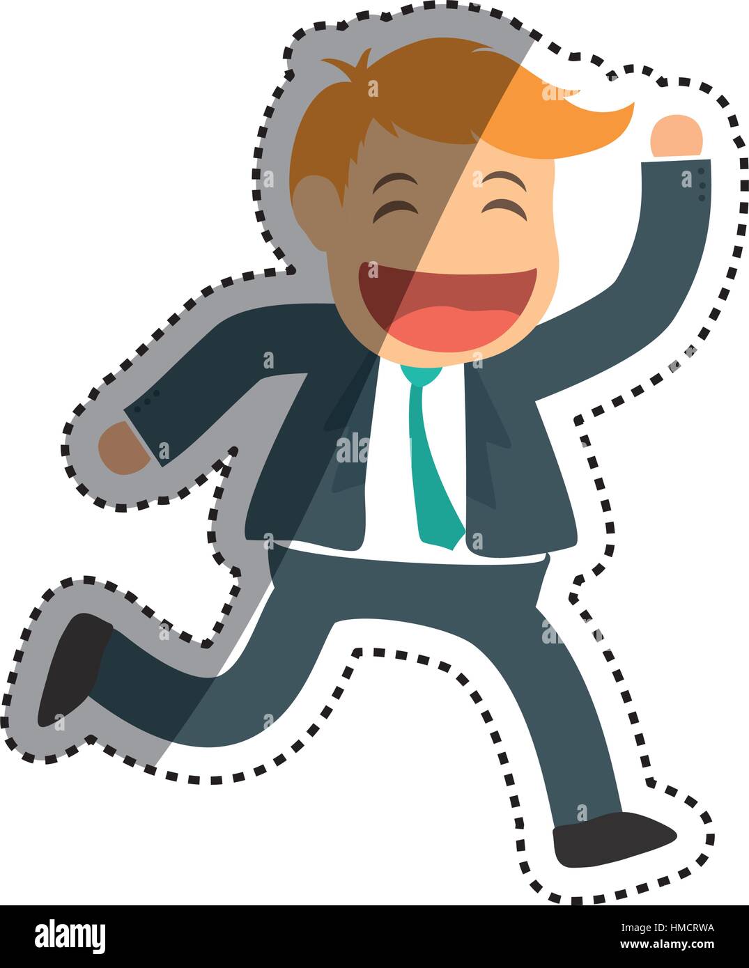 Successful businessman cartoon icon vector illustration graphic design ...