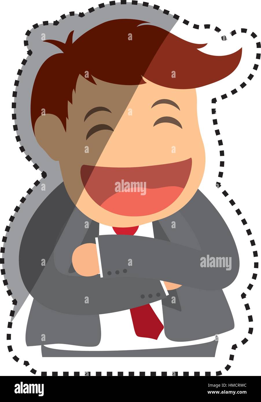 Successful businessman cartoon icon vector illustration graphic design ...