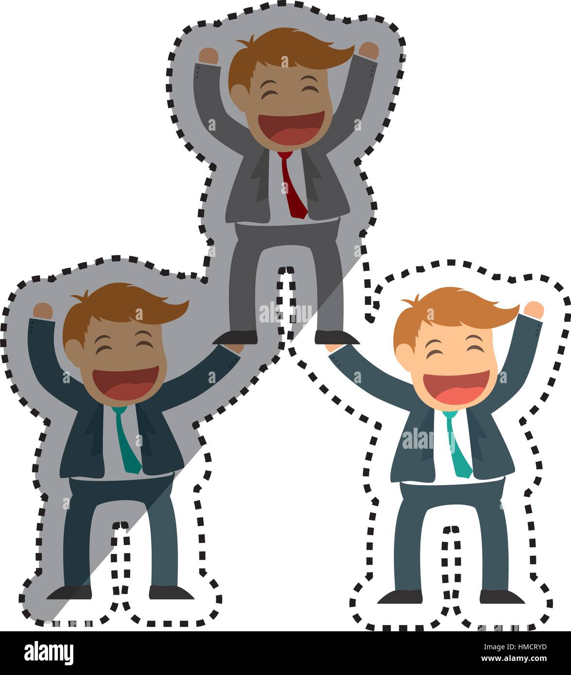 Successful businessman cartoon icon vector illustration graphic design ...