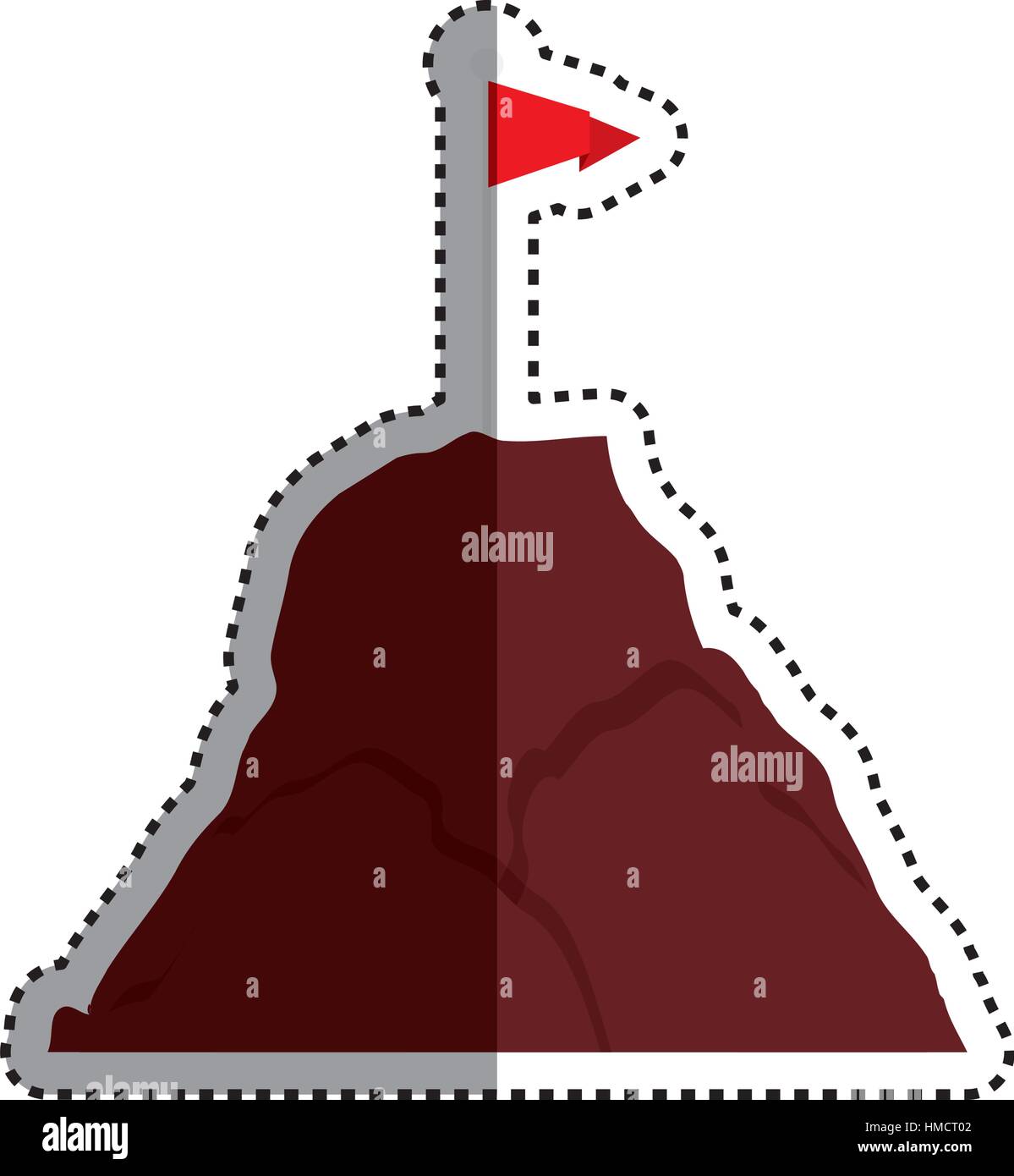 Flag on mountain icon vector illustration graphic design Stock Vector ...