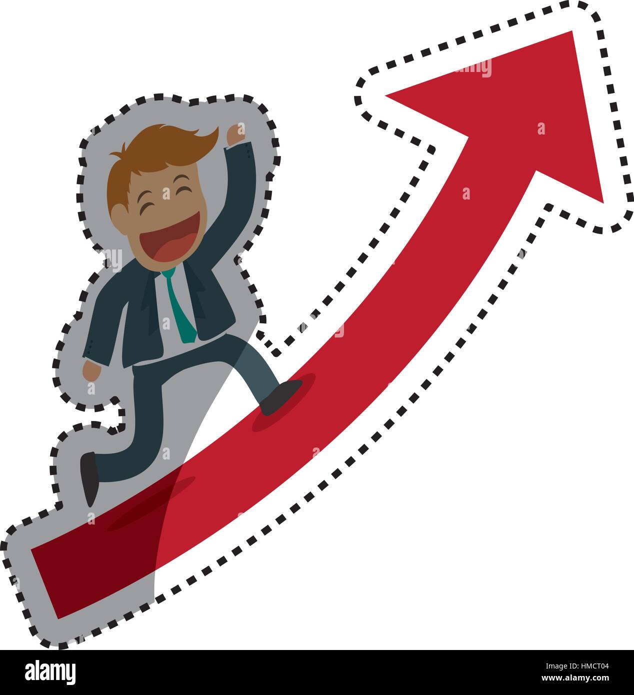 Successful businessman cartoon icon vector illustration graphic design ...