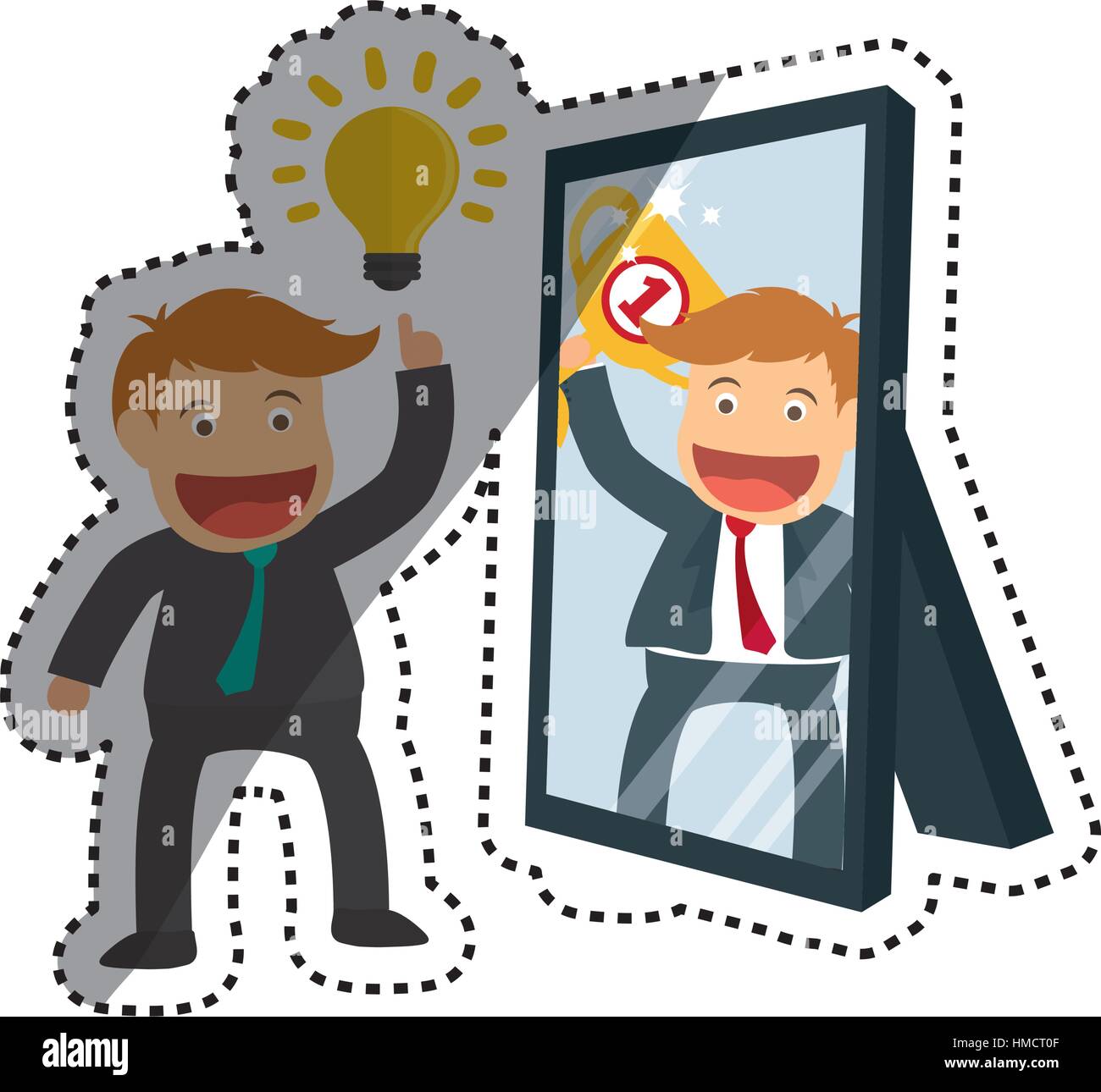 Successful businessman cartoon icon vector illustration graphic design ...
