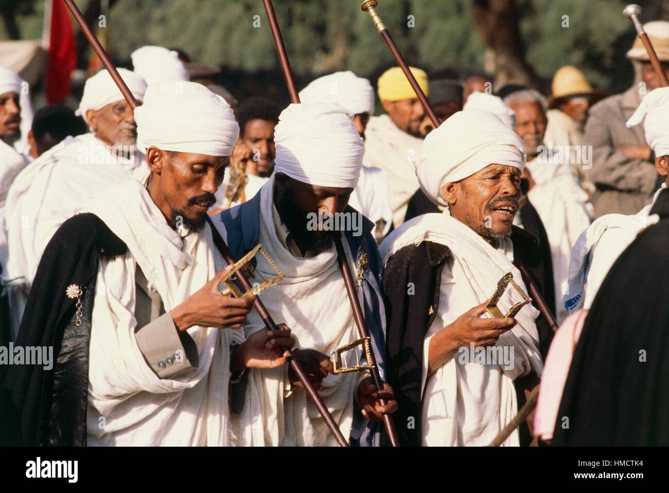 Worshipers during the Timkat festival, Coptic Epiphany, Ethiopia Stock ...