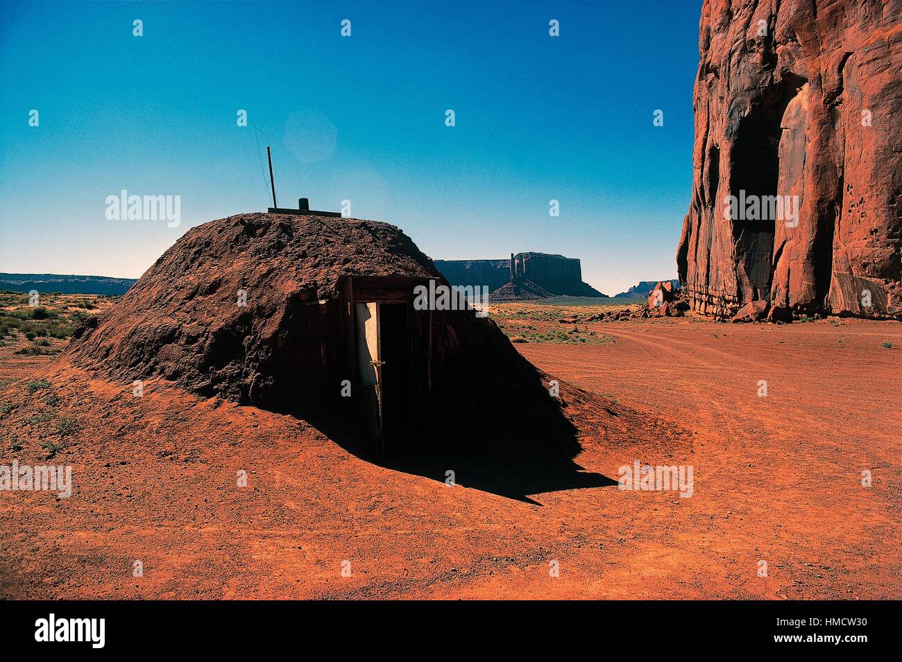 Hogan, sacred home for the Dine (Navajo) people, Monument Valley ...