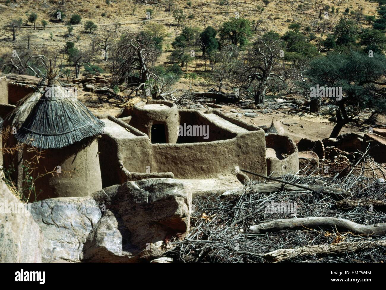 Buildings in a Dogon village, Bandiagara Escarpment (UNESCO World ...