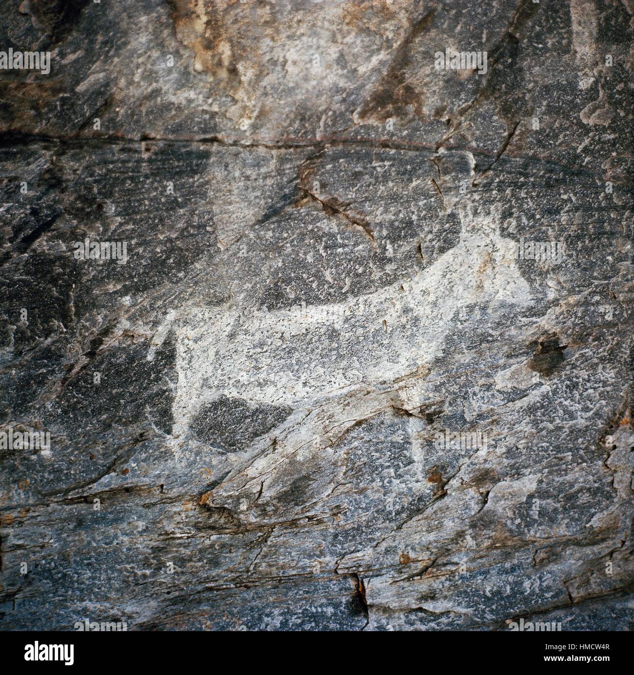 Cave paintings attributed to the San (Bushmen) people, Tsodilo hills ...