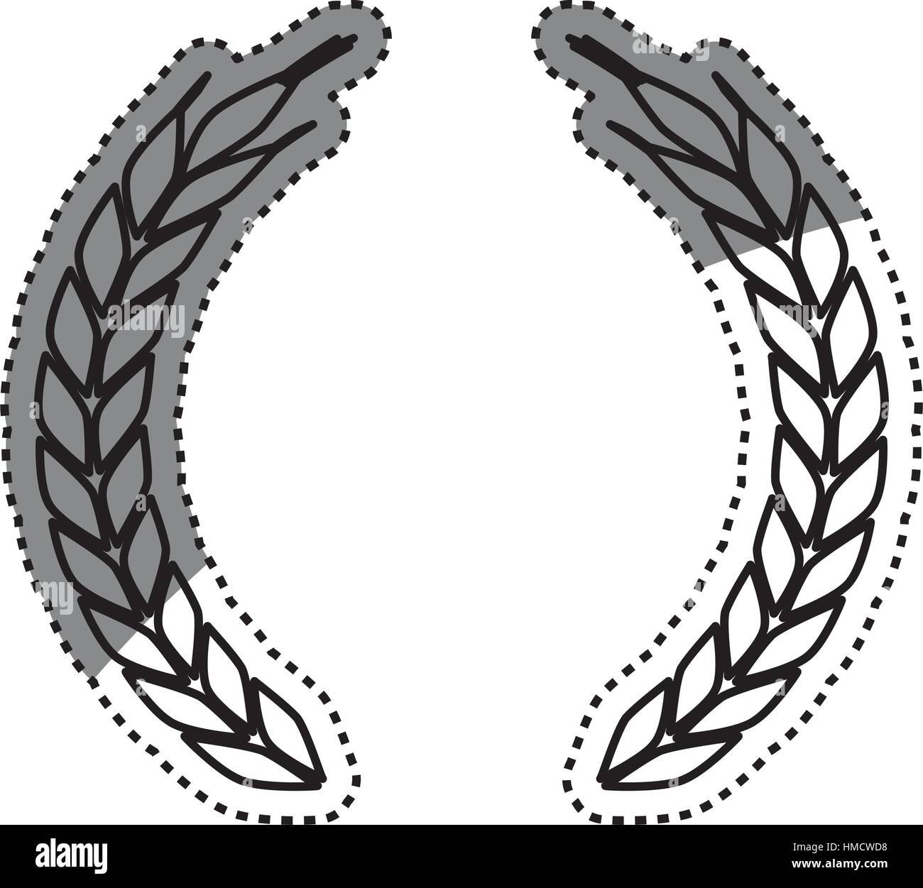 Wreath leaves ornament icon vector illustration graphic design Stock ...