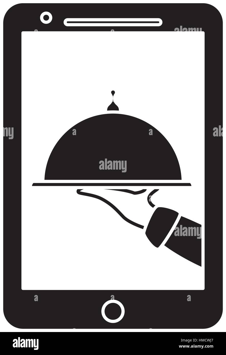contour fast food order website icon, vector illustration image Stock ...