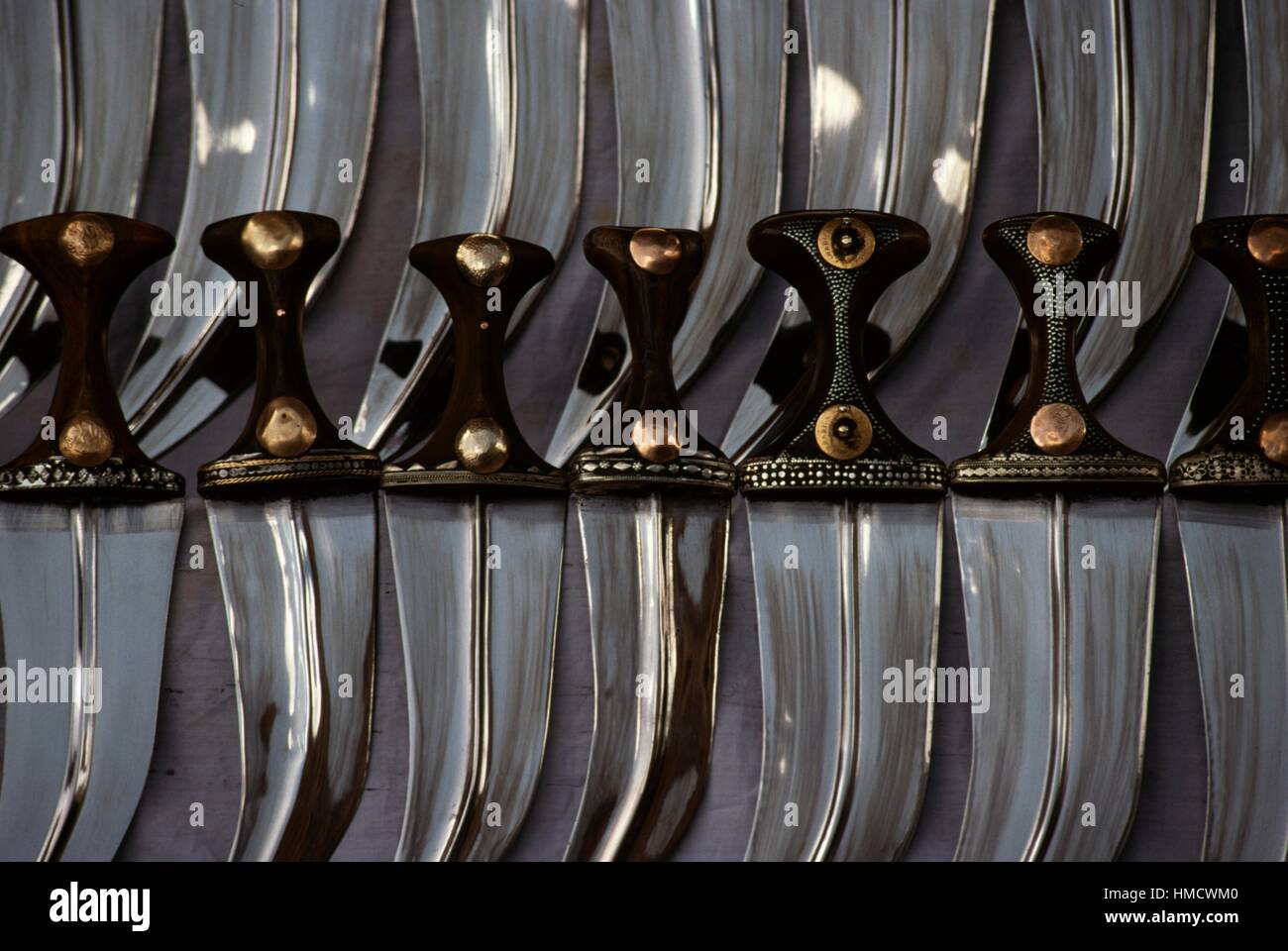 Jambiya, traditional curved daggers, Yemen Stock Photo - Alamy