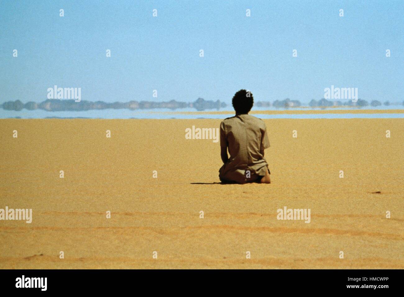 A man praying, Nubian Desert, Sudan Stock Photo - Alamy