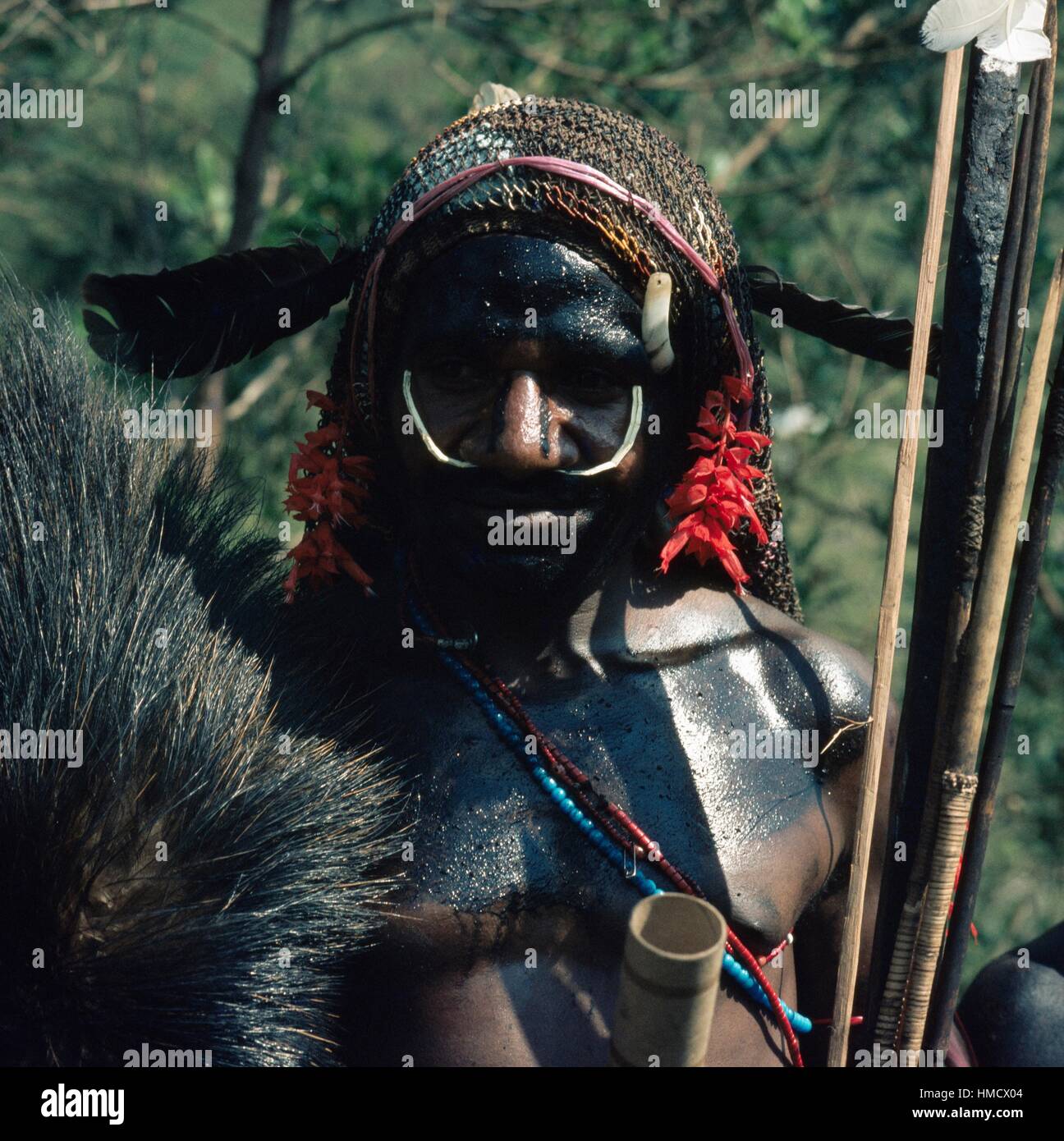 A Dani hunter, West Papua, Indonesia Stock Photo - Alamy