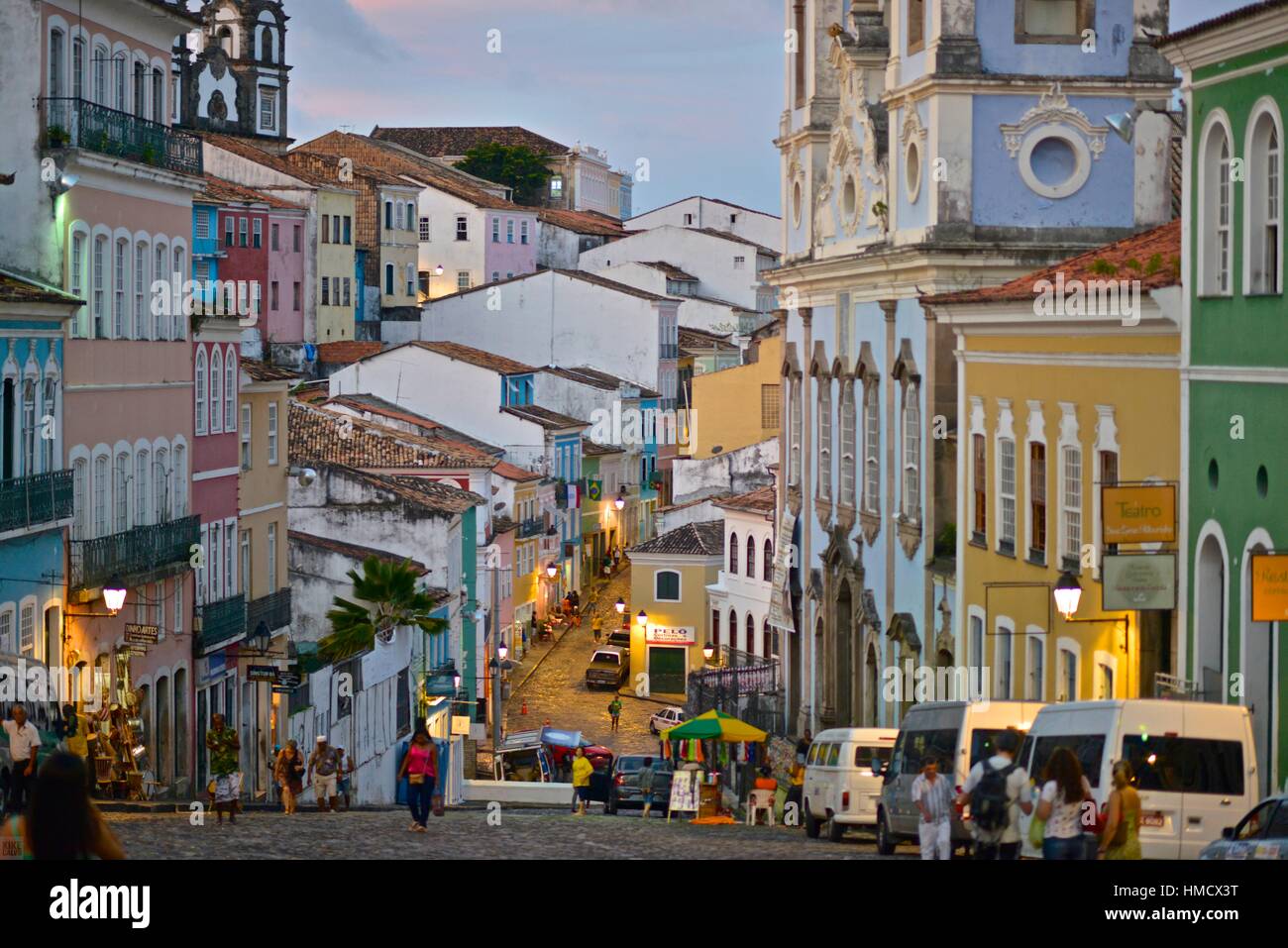 Pelorinho historical area, Salvador de Bahia, Bahia State, Brazil Stock ...
