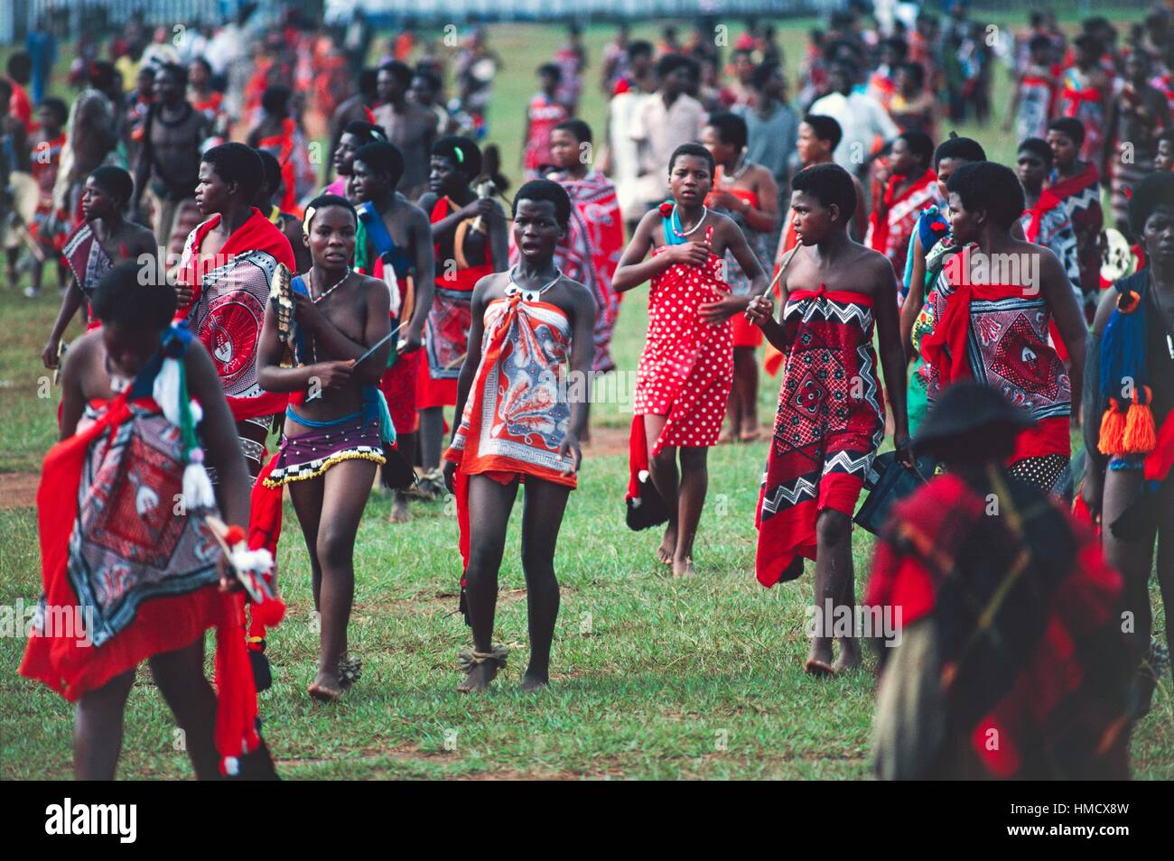 Dancers wearing traditional costumes, Swaziland Stock Photo - Alamy