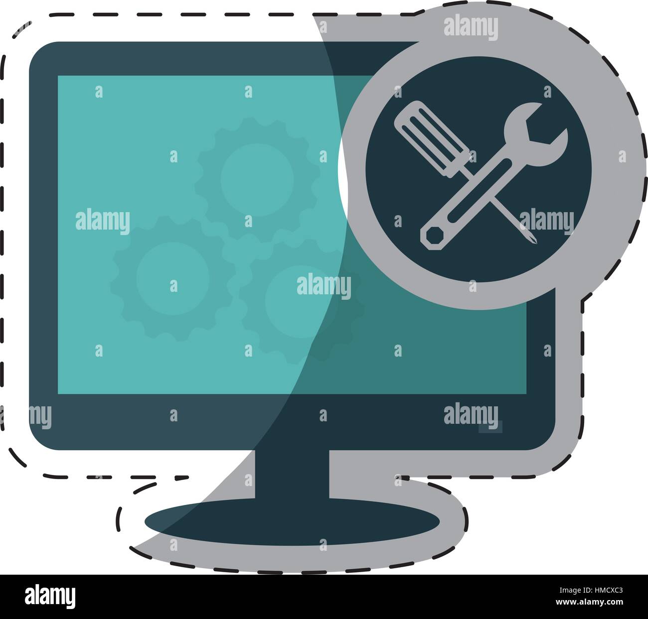 technical service computers icon, vetor illustration design Stock ...
