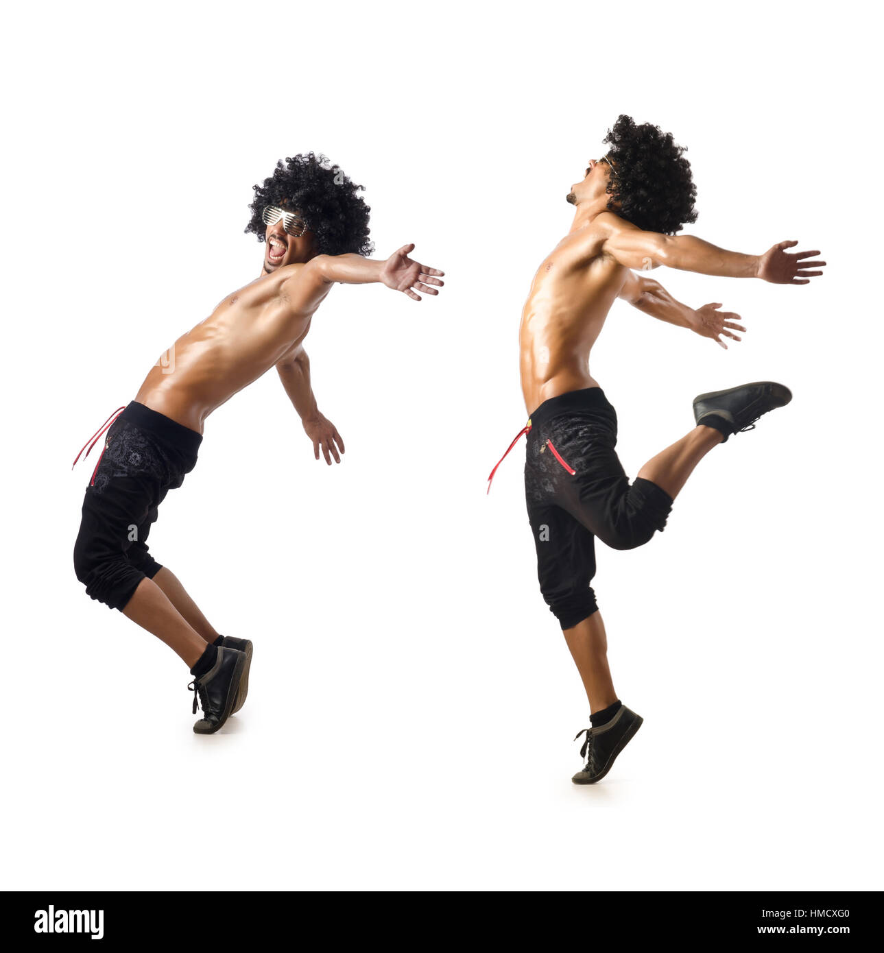Collage of dancers isolated on white background Stock Photo - Alamy