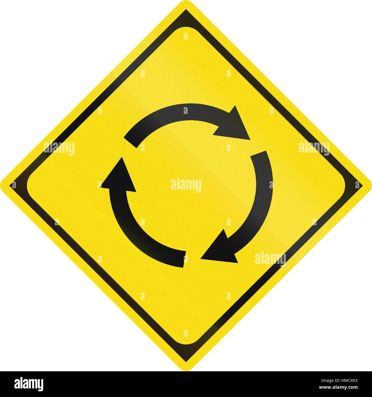 Japanese road warning sign roundabout or traffic circle Stock Photo - Alamy