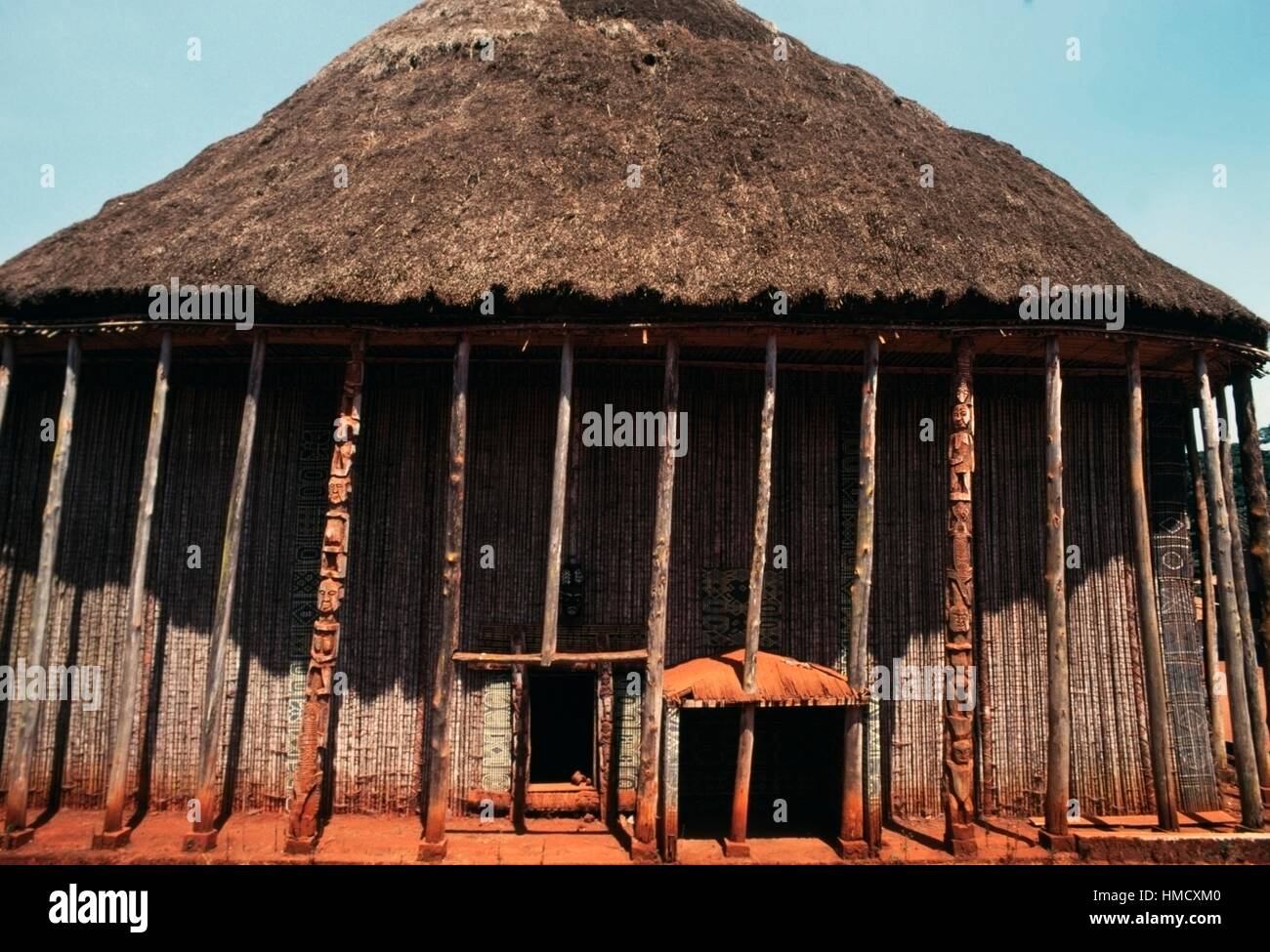 A chefferie, home of the village chief, Bandjoun, Cameroon Stock Photo ...