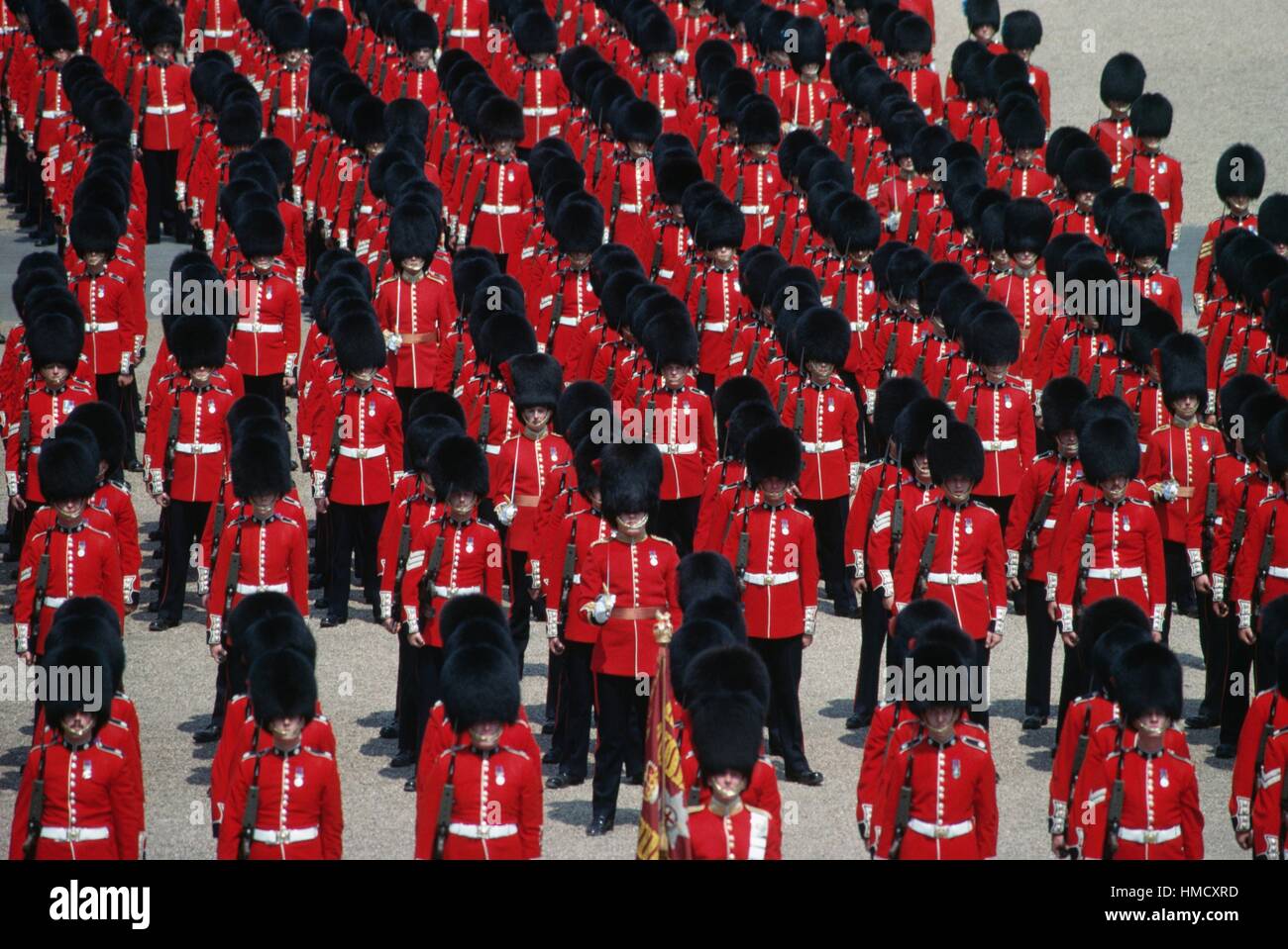 The Royal Guards in formation during the Trooping the Colour (official ...