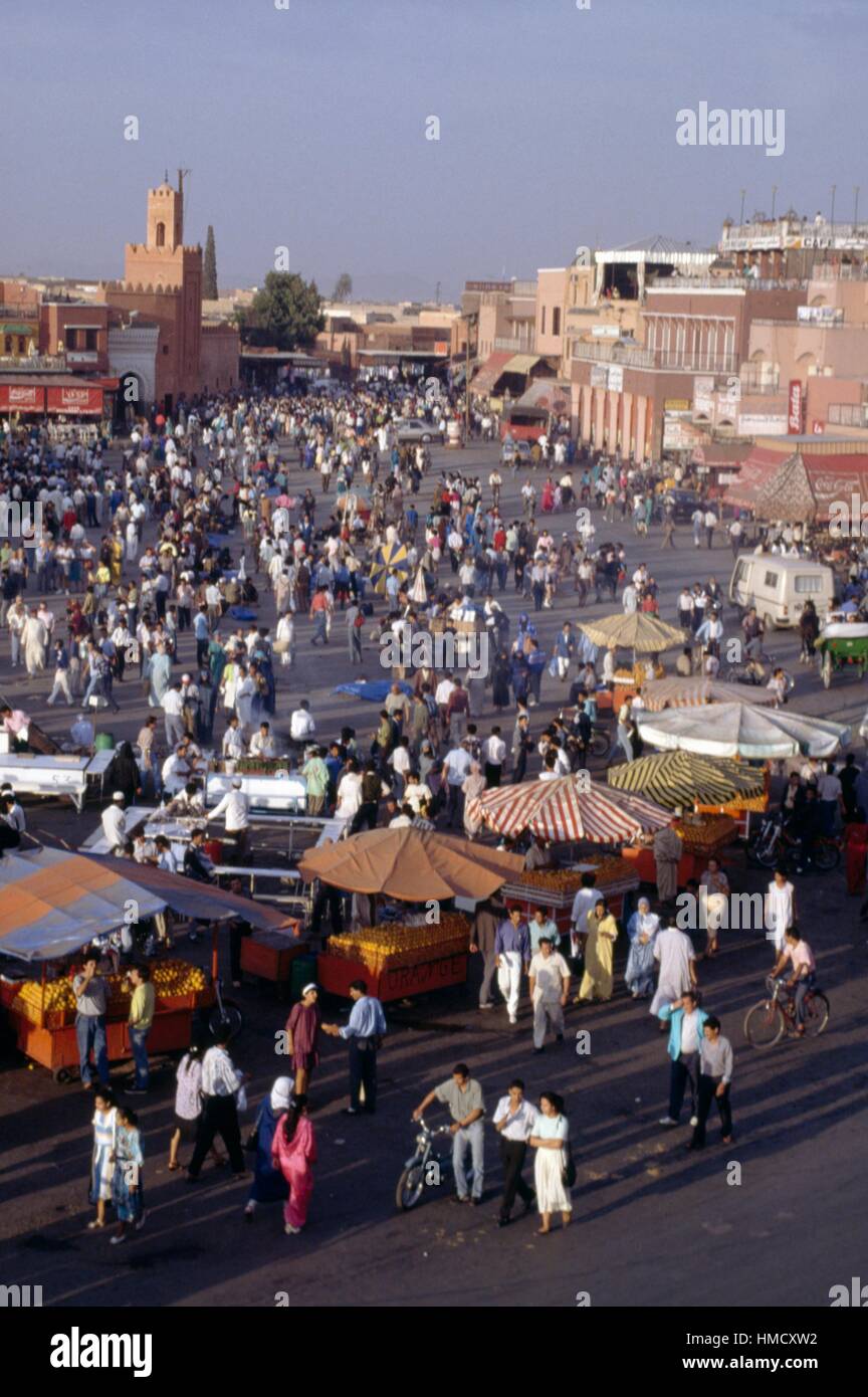 Morocco marrakech view djemaa hi-res stock photography and images - Alamy