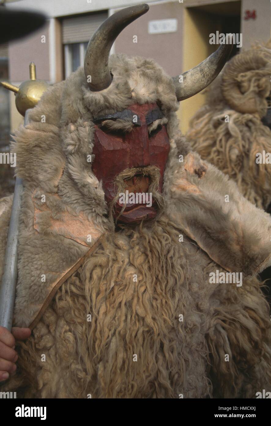 Buso mask, Mohacs carnival, Hungary Stock Photo - Alamy