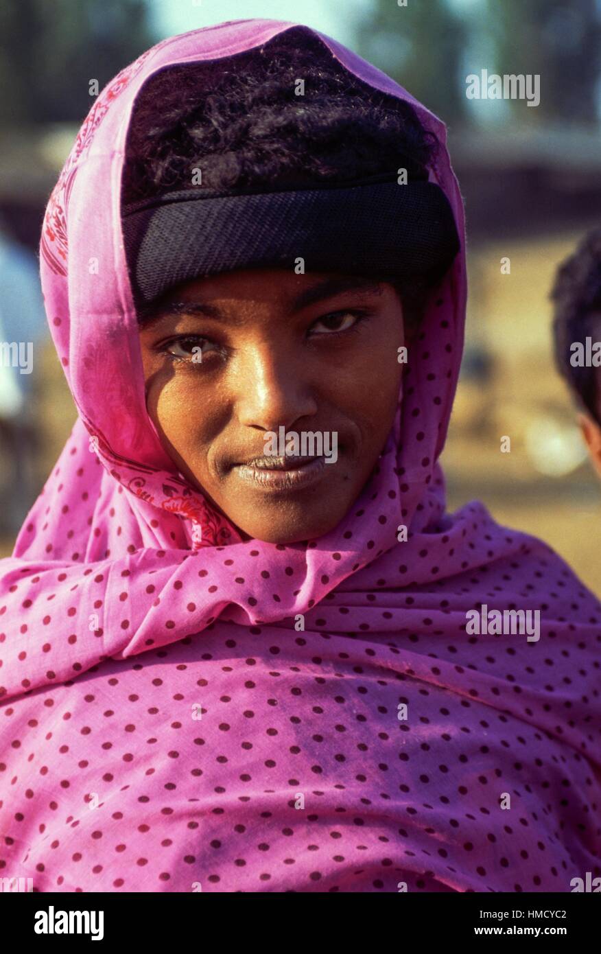 Girl in traditional dress, Addis Zemen, Ethiopia Stock Photo - Alamy