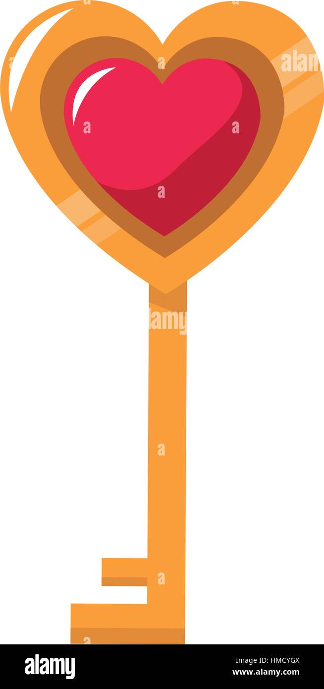 key in heart shape Stock Vector Image & Art - Alamy