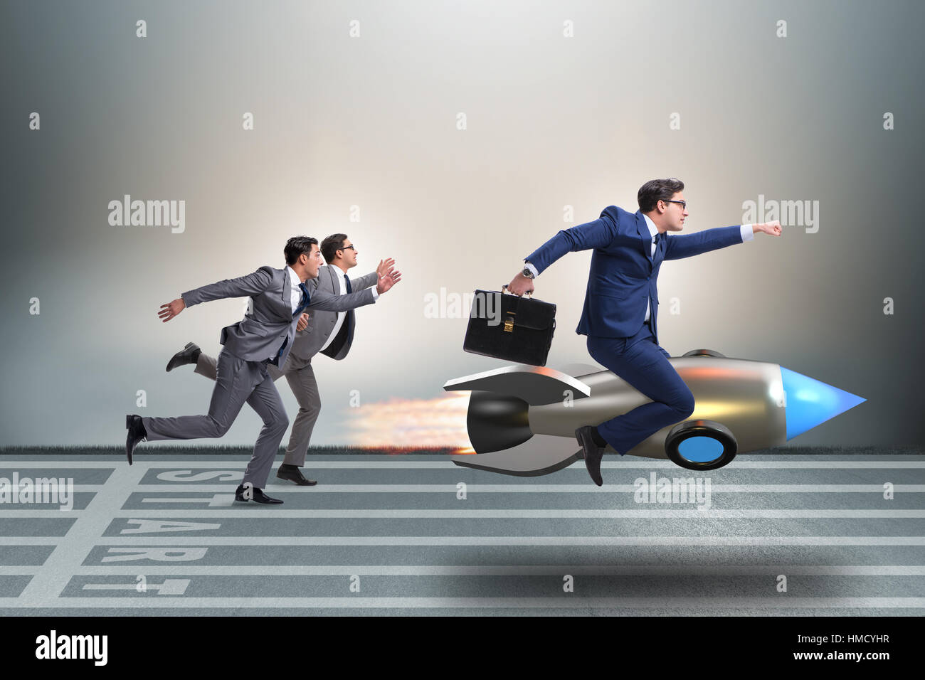 Competition concept with two businessmen Stock Photo - Alamy