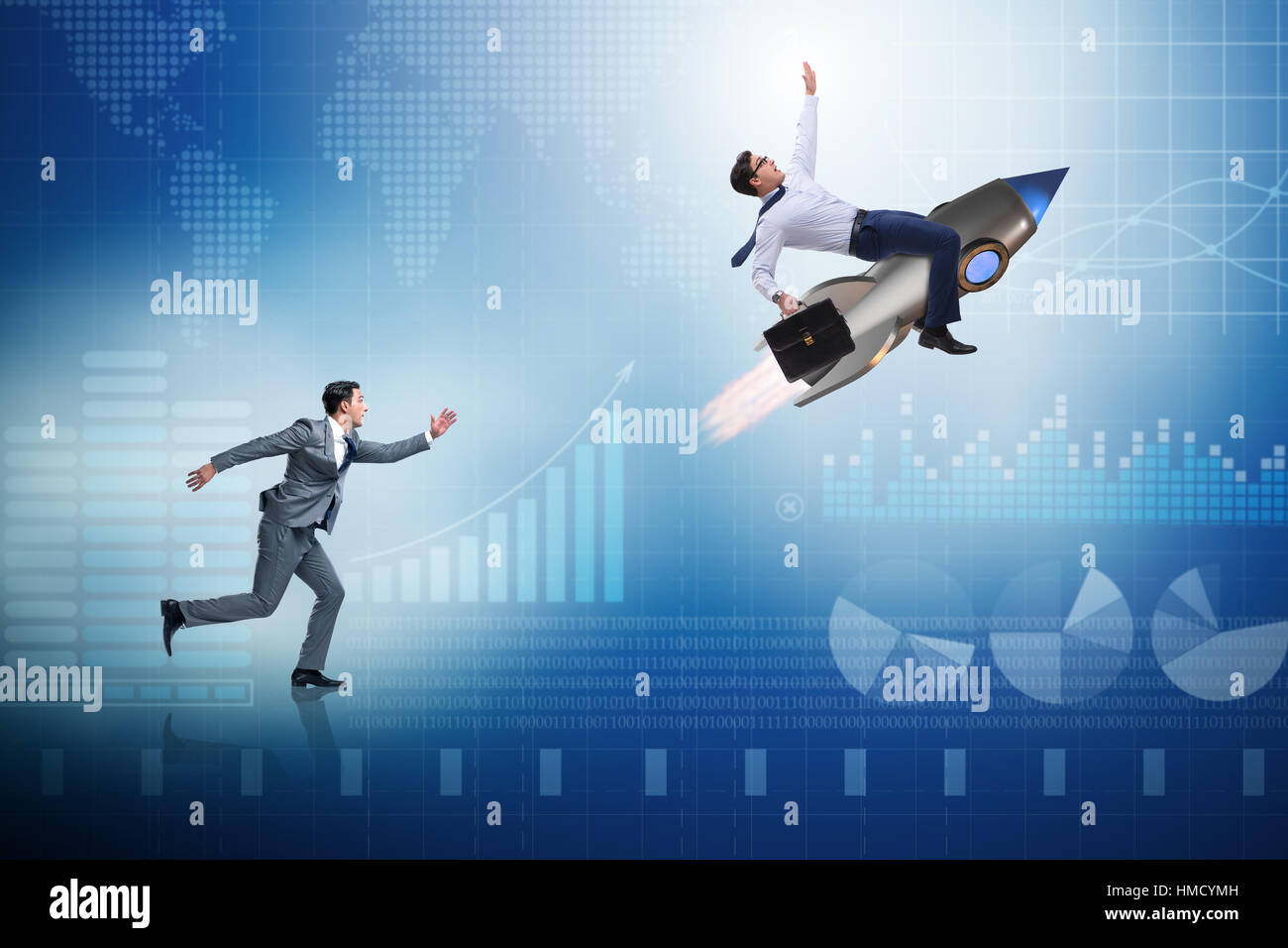 Competition concept with two businessmen Stock Photo - Alamy