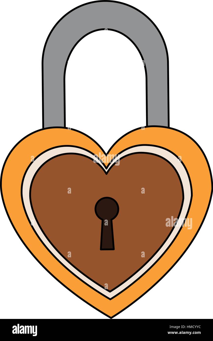 padlock in heart shape Stock Vector Image & Art - Alamy